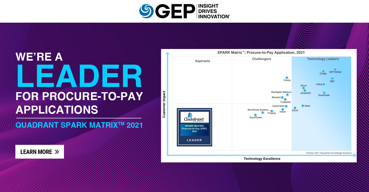 GEP Again Ranked a Procure-to-Pay Technology Leader | GEP