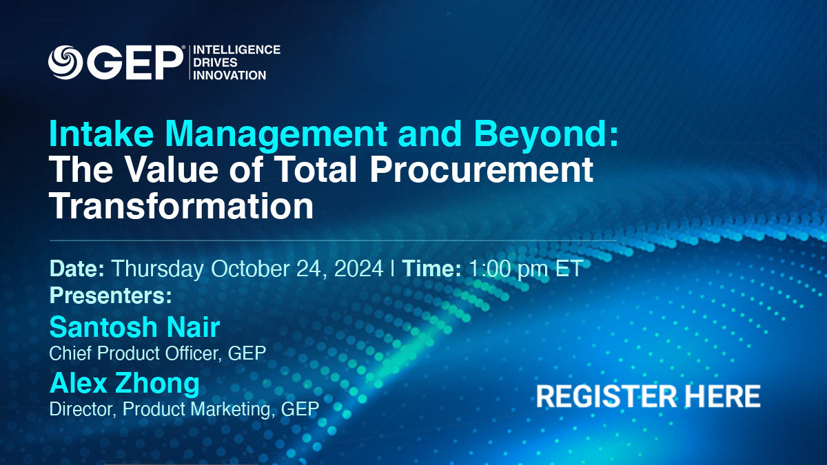 Intake Management and Beyond: The Value of Total Procurement ...