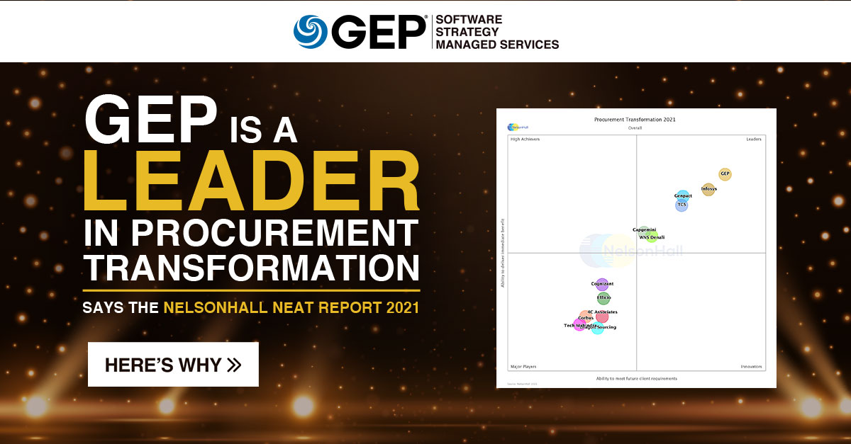 GEP Captures Leader Ranking for Overall Procurement Transformation ...