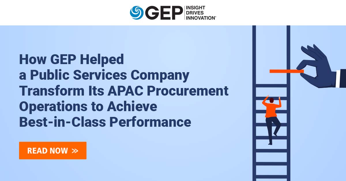 How GEP Helped a Public Services Company Transform Its APAC Procurement ...
