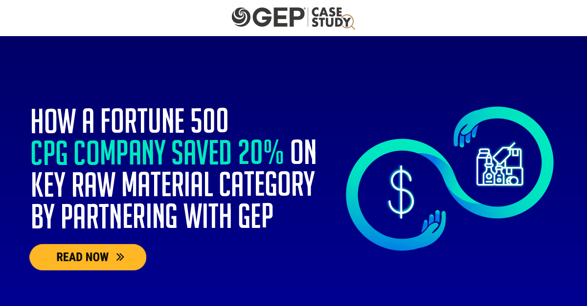 How a Fortune 500 CPG Company Saved 20% on Key Raw Material Category by ...