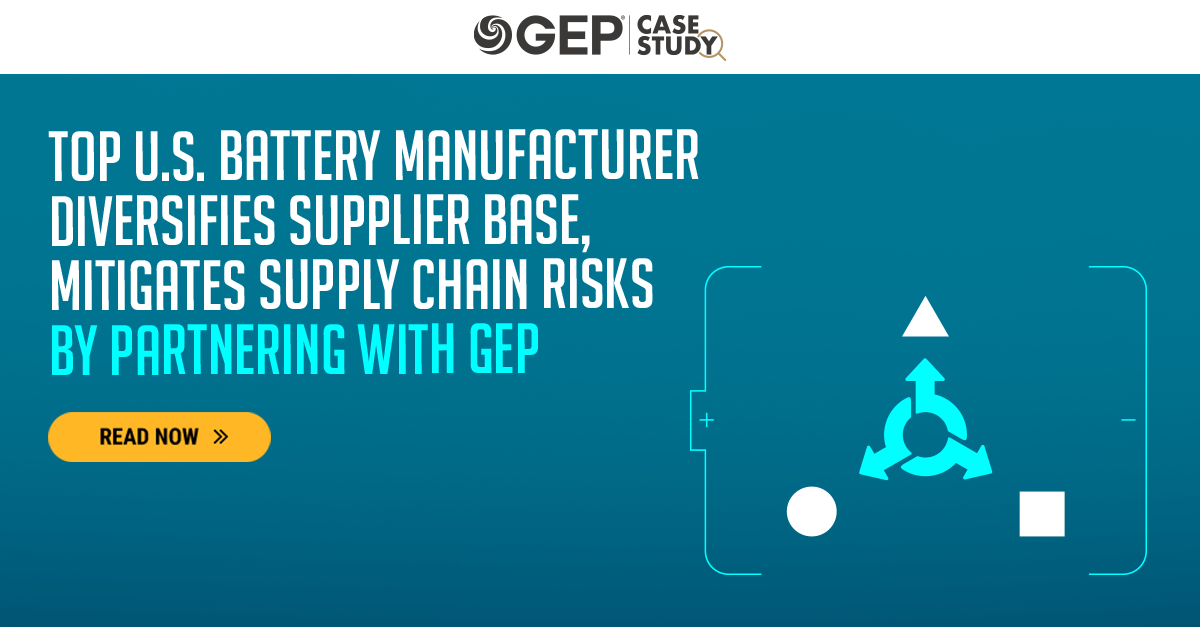 Top U.S. Battery Manufacturer Diversifies Supplier Base, Mitigates ...